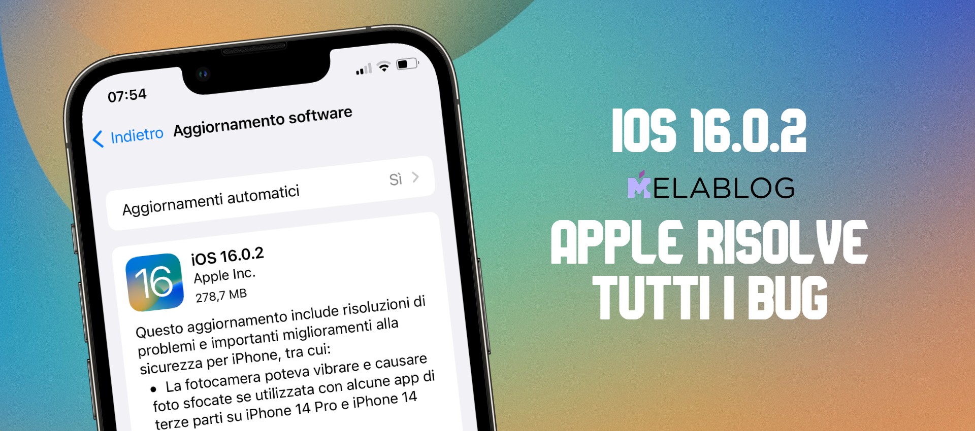 Apple rilascia iOS 16.0.2 e RISOLVE tutti i BUG - Melablog